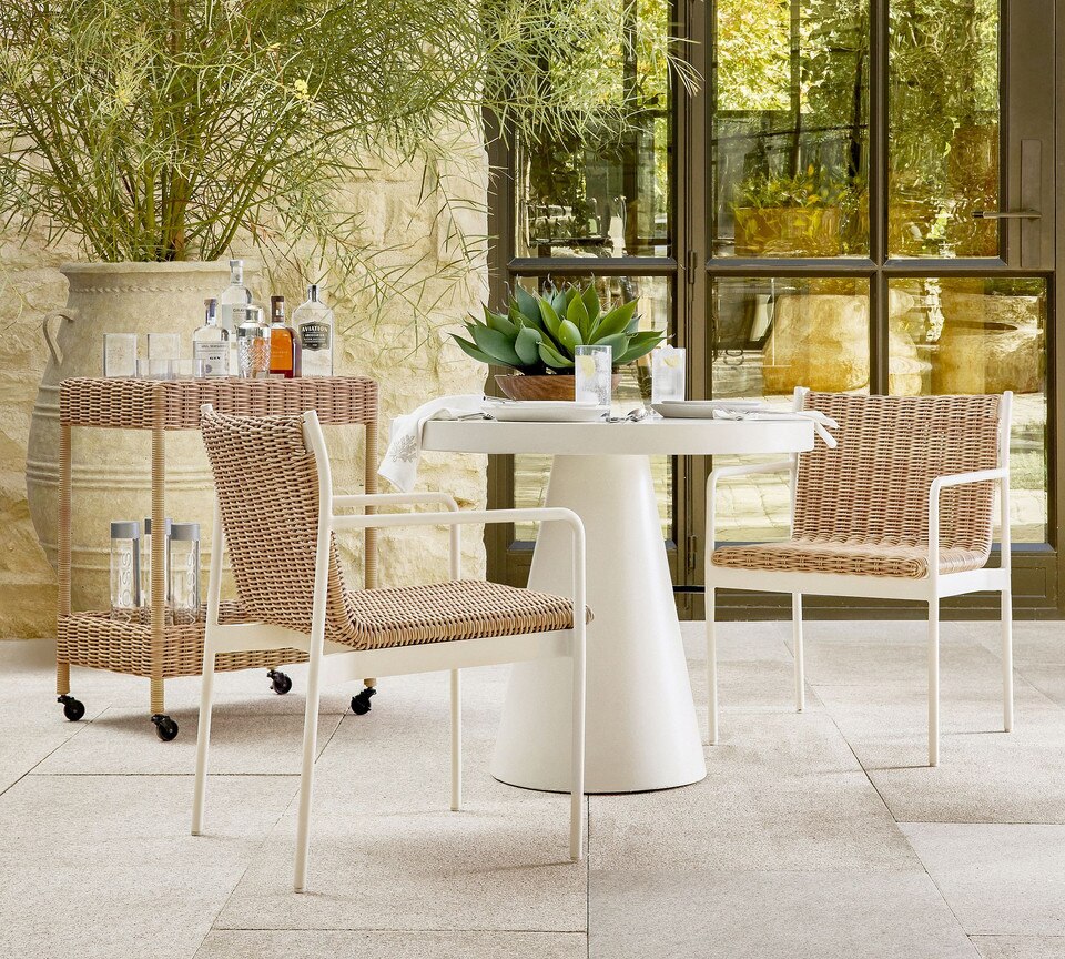 Sienna Fibre Stone Outdoor Planters | Pottery Barn Australia