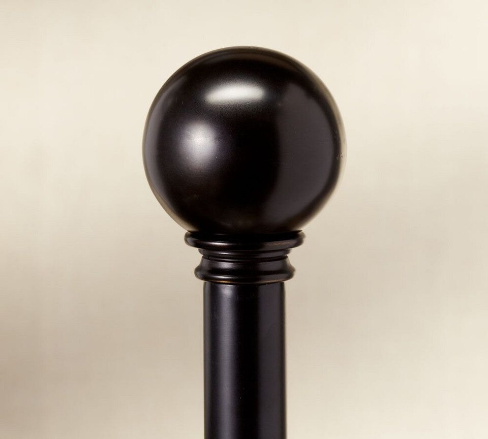 PB Standard Ball Finial & Curtain Rod - Antique Bronze Finish | Pottery ...