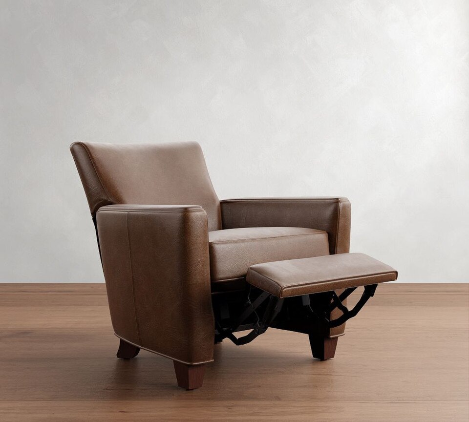 Pottery Barn Irving Leather Recliner