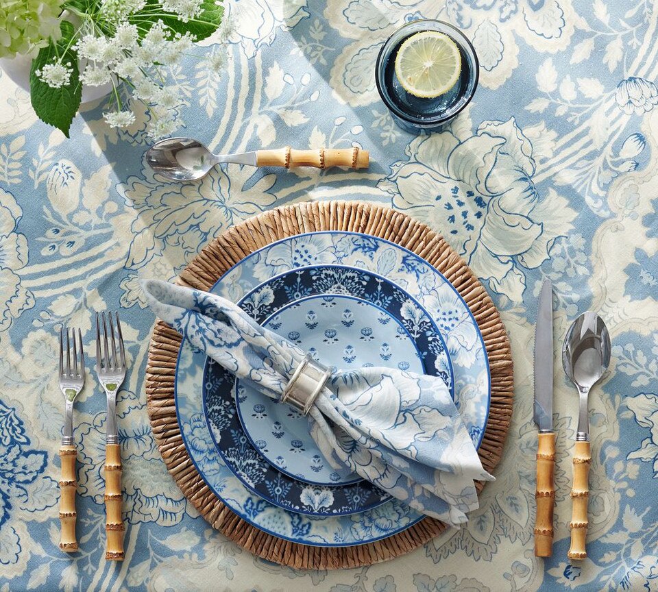 Kravet Floret Stoneware Appetizer Plates - Mixed Set of 4 | Pottery ...