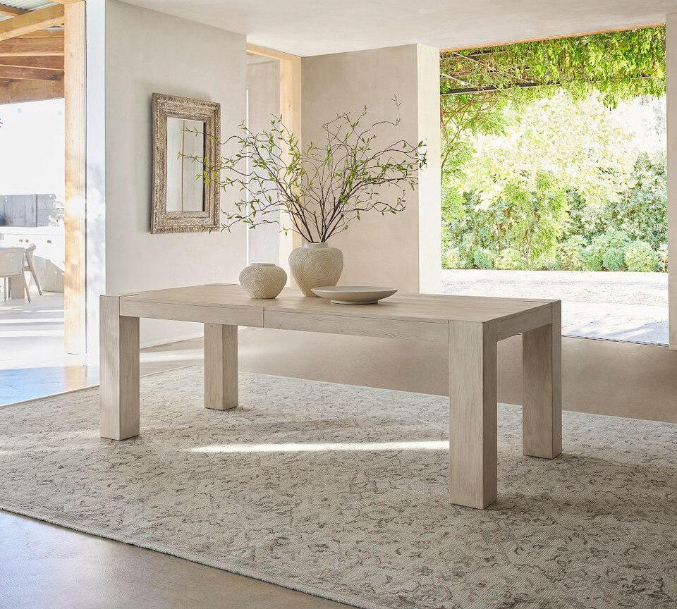 Laguna Rectangular Extendable Dining Table (218 cm -279.4 cm) | Pottery ...
