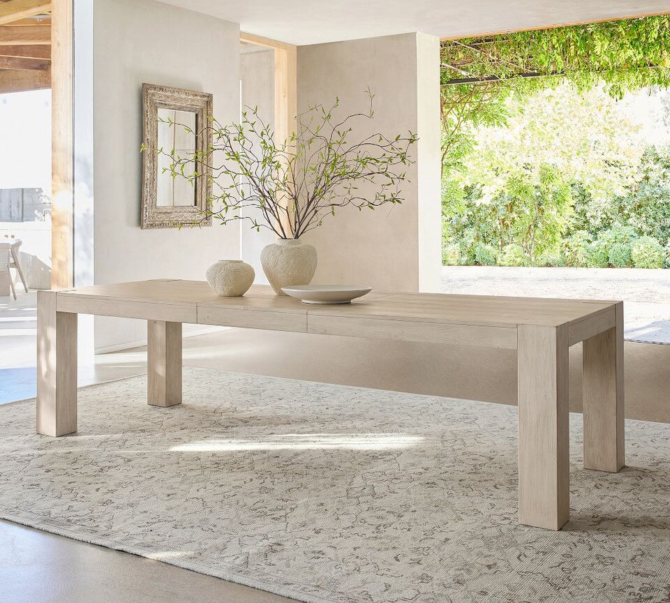 Laguna Rectangular Extendable Dining Table (218 cm -279.4 cm) | Pottery ...
