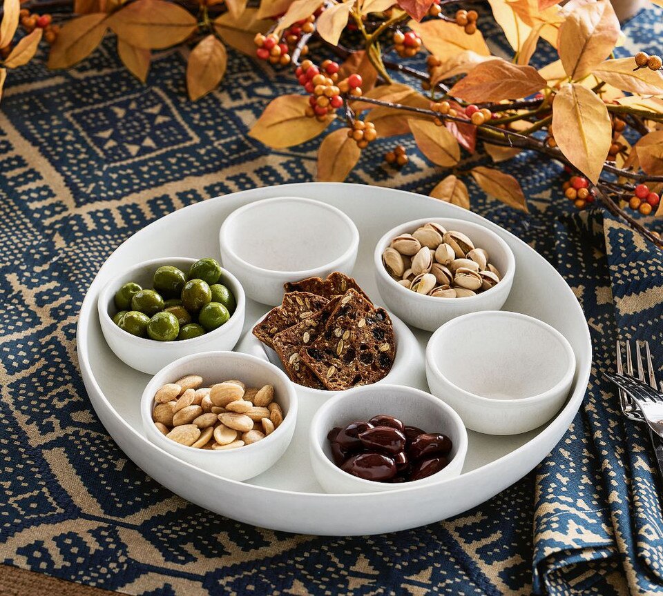 Larkin Stoneware Multi-Condiment Server | Pottery Barn Australia