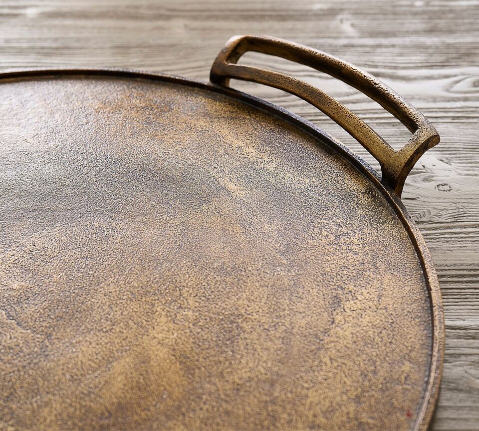 Antiqued Metal Decorative Tray - Pottery Barn Australia