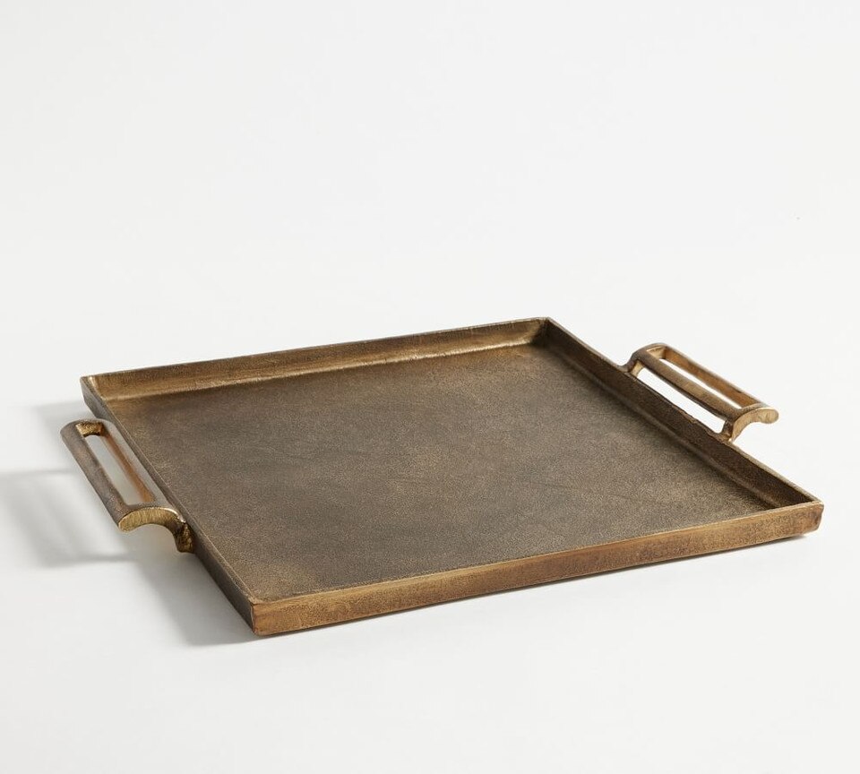 Antiqued Metal Decorative Tray - Pottery Barn Australia