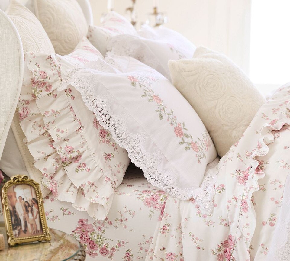 LoveShackFancy Antique Floral Printed Pillowcases - Set of 2 | Pottery ...