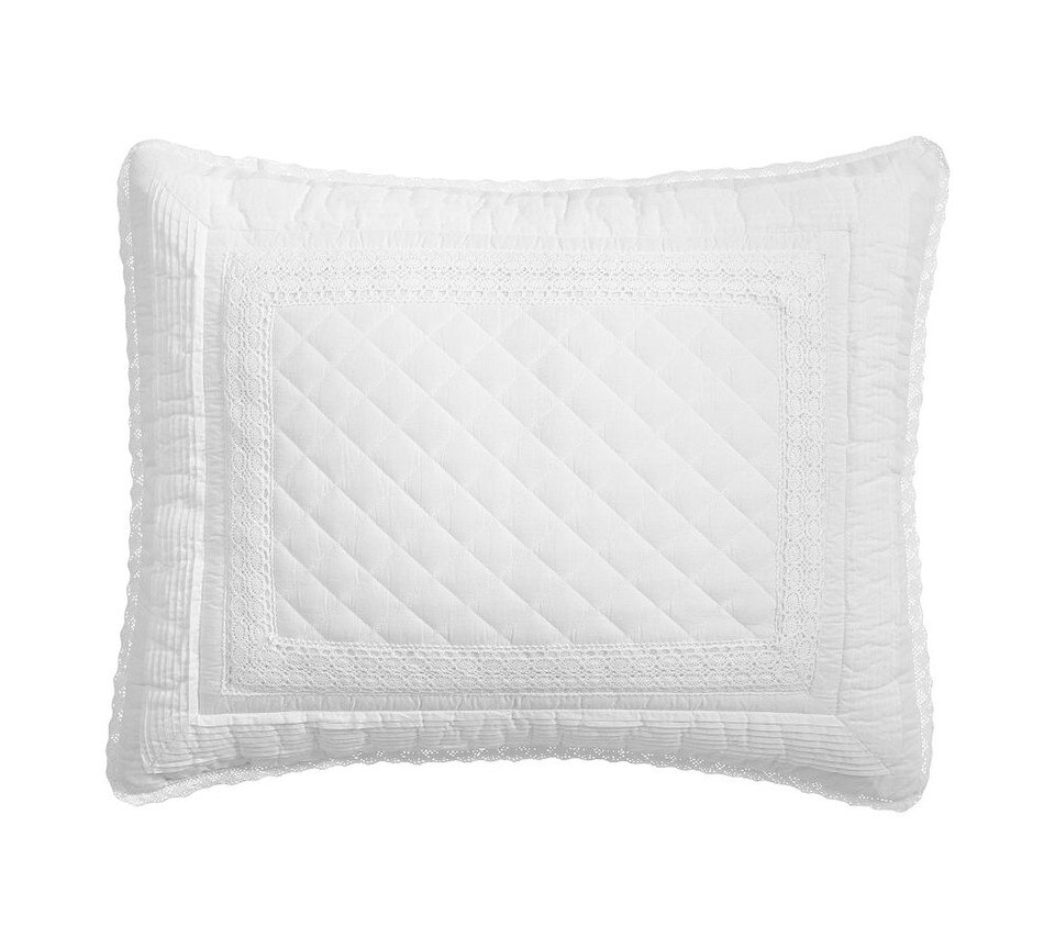 LoveShackFancy Bow Heart Patchwork Quilted Pillowcase | Pottery Barn ...
