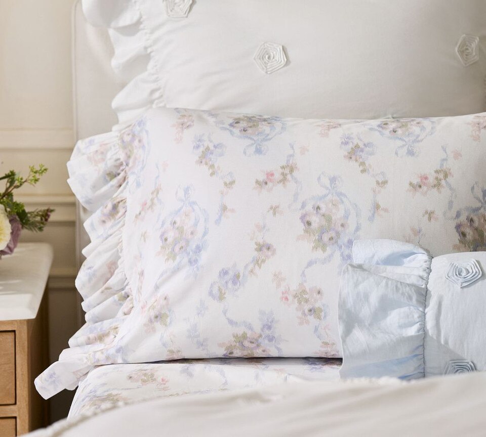 LoveShackFancy Manorbrooke Bouquet Printed Pillowcases - Set of 2 ...