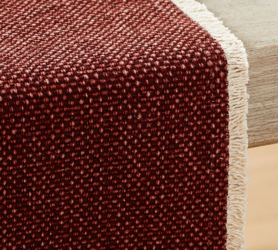 Mason Handwoven Cotton Fringe Table Runner - Pottery Barn Australia