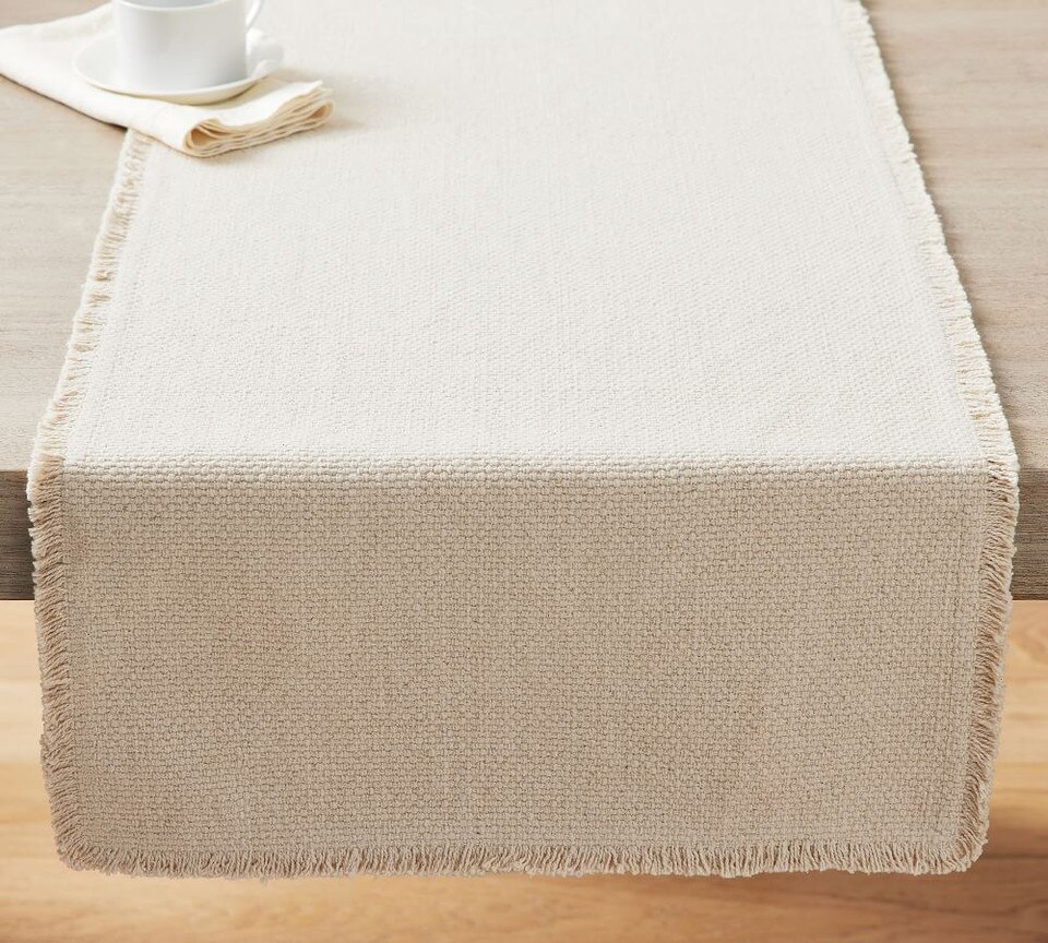 Mason Handwoven Cotton Fringe Table Runner | Pottery Barn Australia