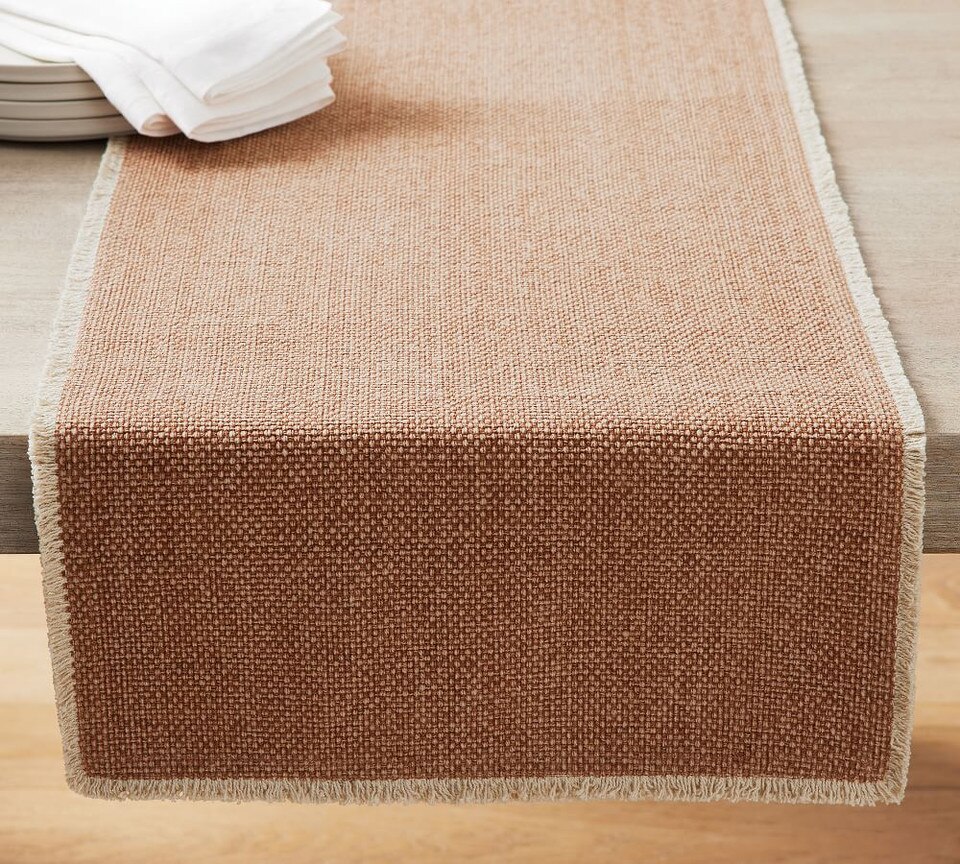 Mason Handwoven Cotton Fringe Table Runner - Pottery Barn Australia
