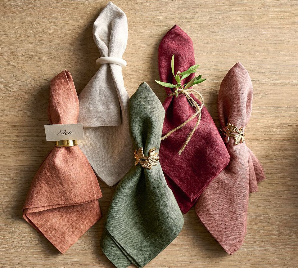 Mason Oversized Linen Napkins | Pottery Barn Australia