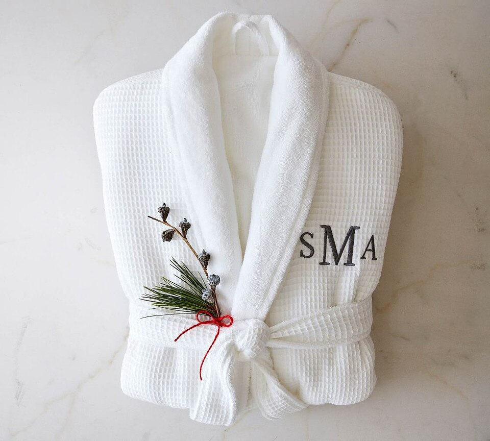 Waffle Weave Resort Robe - Pottery Barn Australia