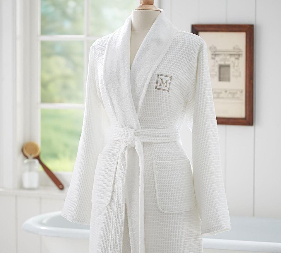 Waffle Weave Resort Robe - Pottery Barn Australia
