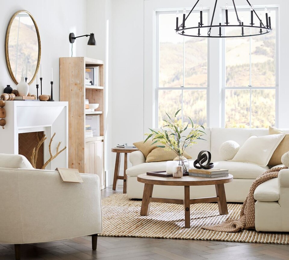 Rustic Farmhouse Round Coffee Table | Pottery Barn Australia