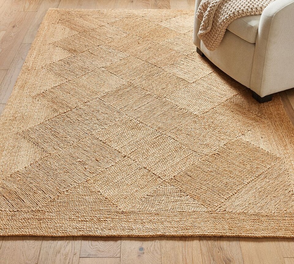 Salvino Diamond Jute Rug | Pottery Barn Australia