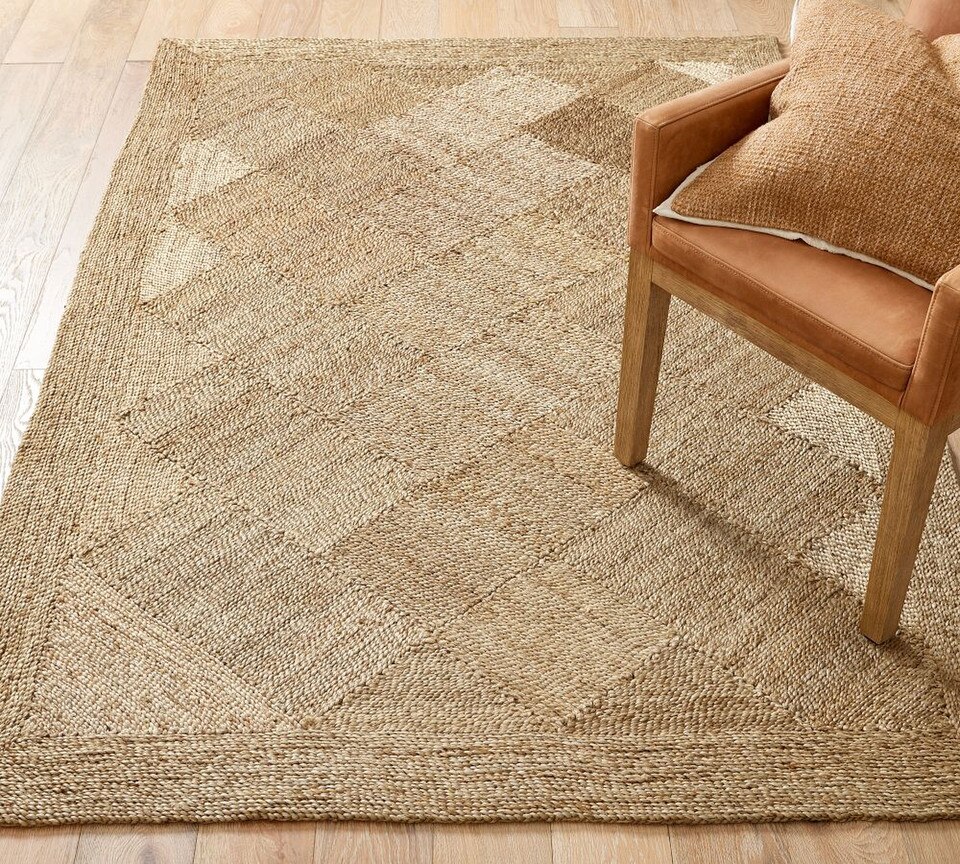 Salvino Diamond Natural Fibre Rug | Pottery Barn Australia