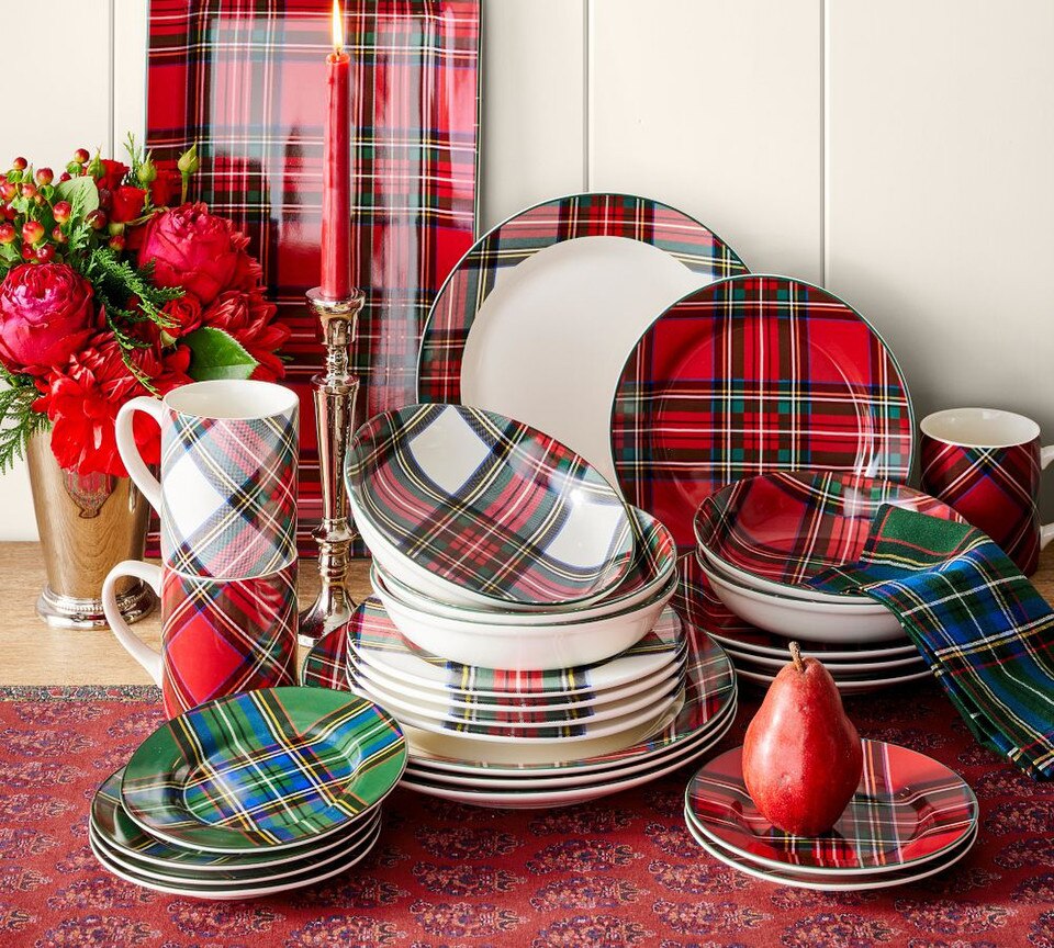 Stewart Plaid Dinnerware Collection | Pottery Barn Australia