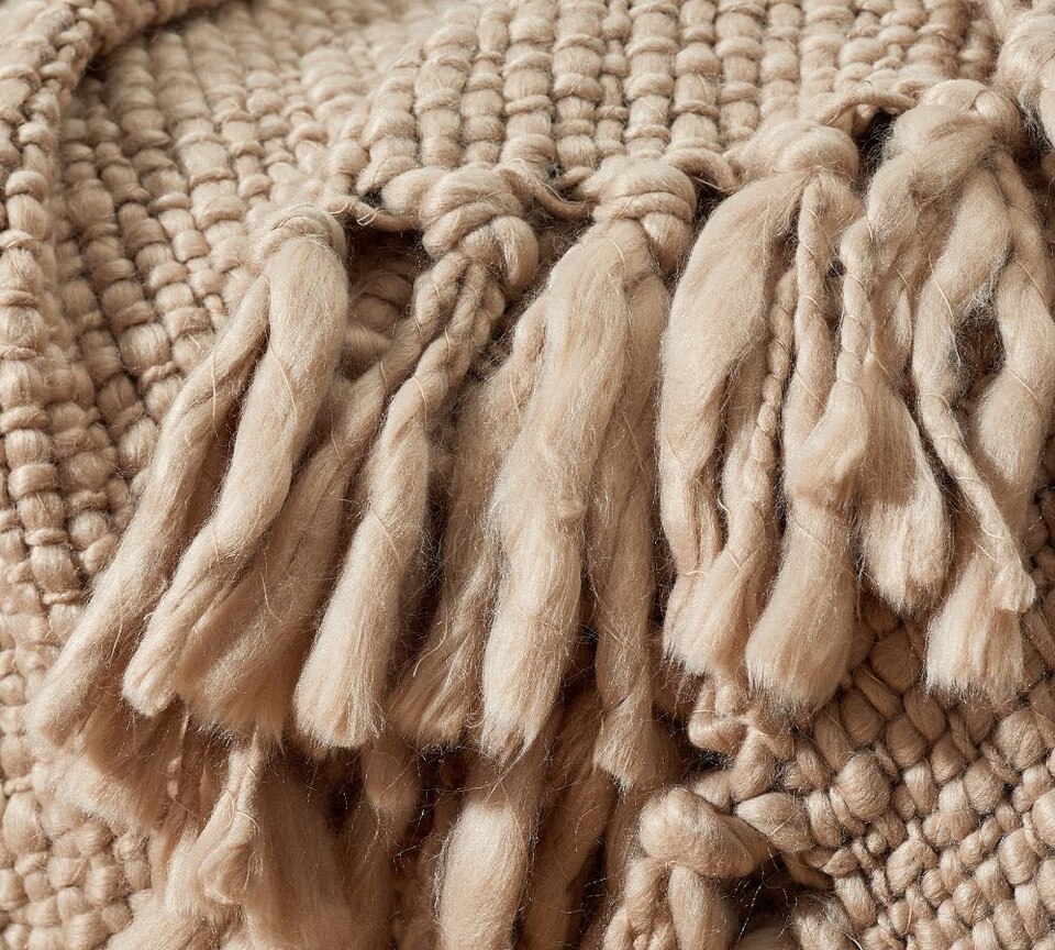 Textured Basketweave Knit Throw | Pottery Barn Australia