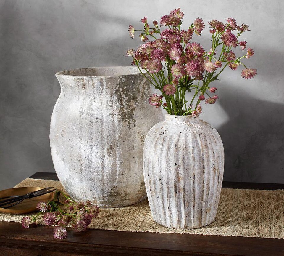 Handcrafted Weathered Terra Cotta Vases - Pottery Barn Australia