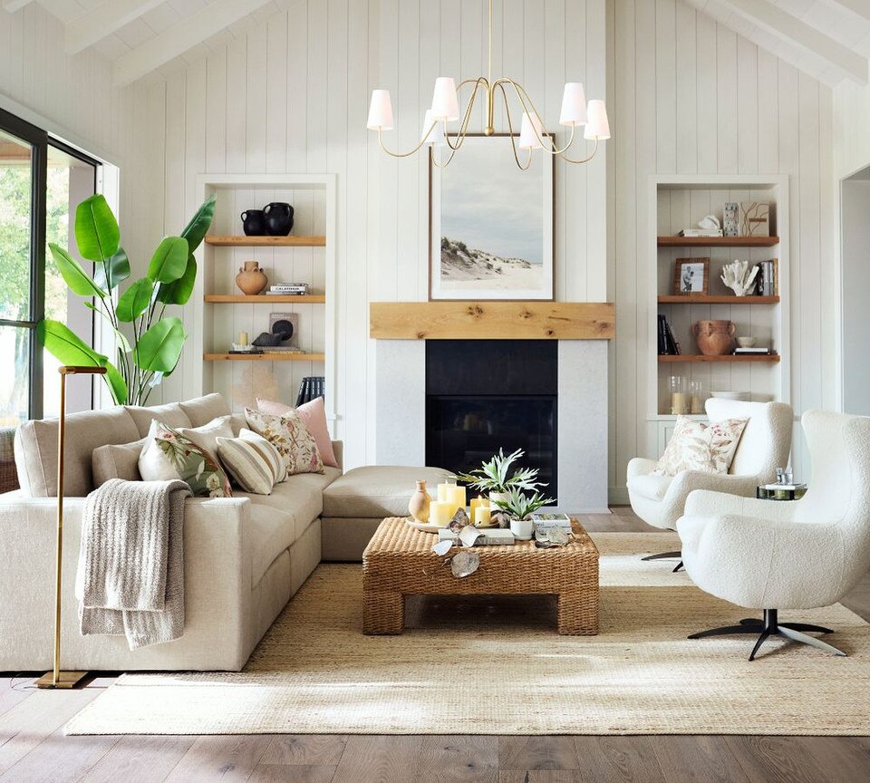 Wells Upholstered Tight-Back Swivel Armchair | Pottery Barn Australia