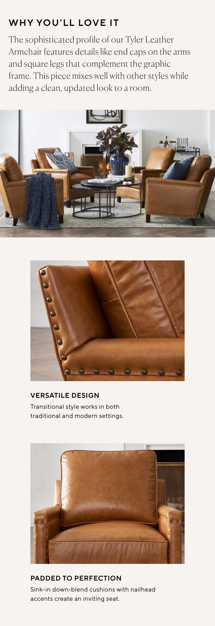 Tyler Square Arm Leather Recliner | Pottery Barn Australia